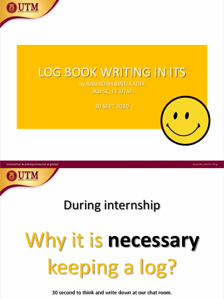 Logbook Writing for UTM Internships | PDF | Login | Computing