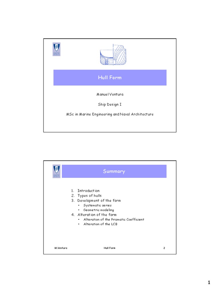 SD 1 5 1 Hull Form | PDF | Hull (Watercraft) | Watercraft
