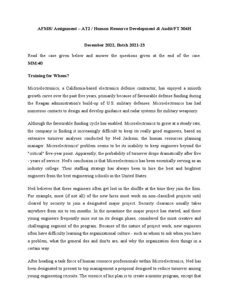 Hrda At2..at3 | PDF | Organizational Culture | Turnover (Employment)