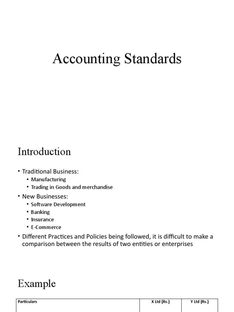 1.3) Accounting Standards | PDF | Financial Statement | Accounting
