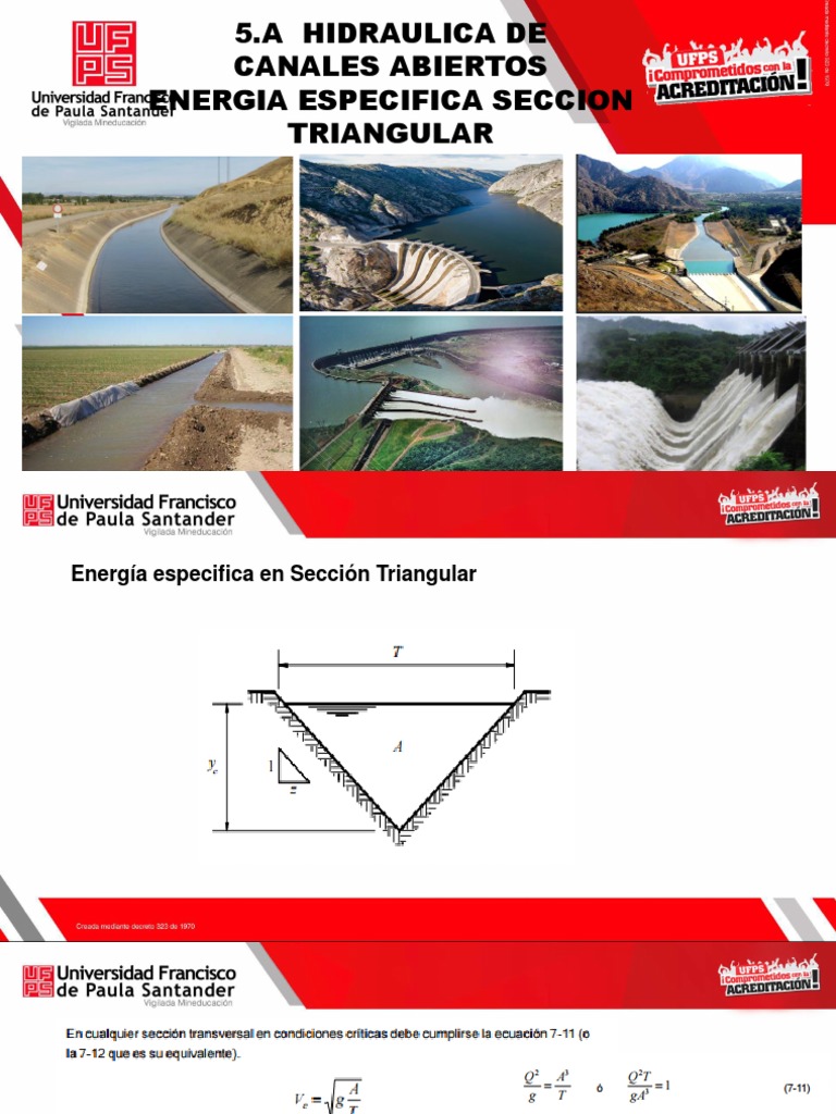 Energía Específica en Canales Triangulares | PDF | Ciencia y matemáticas