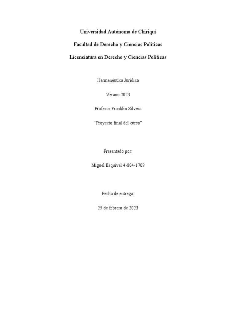 Proyecto Final Del Curso | PDF | Lógica