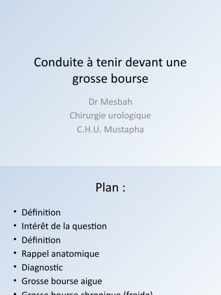 Grosse Bourse (Diapo) (Dr. Mesbah) | PDF | Testicule | Spécialités ...