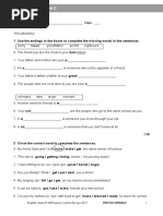 Focus 3 Unit 3 Test Worksheet 3 | PDF | English As A Second Or Foreign ...