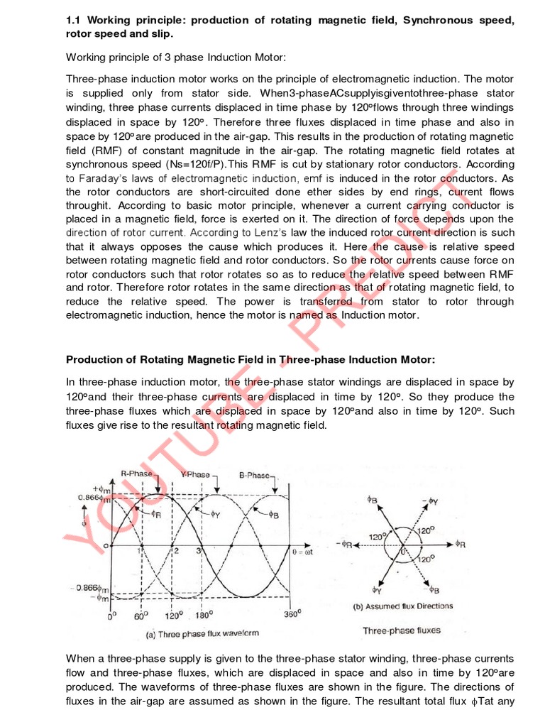 Unit1 Three Phase Induction Motor | PDF | Electric Motor ...