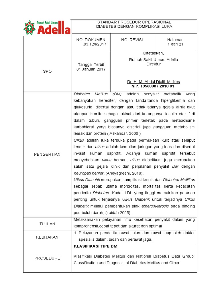 Sop DM DG Luka | PDF