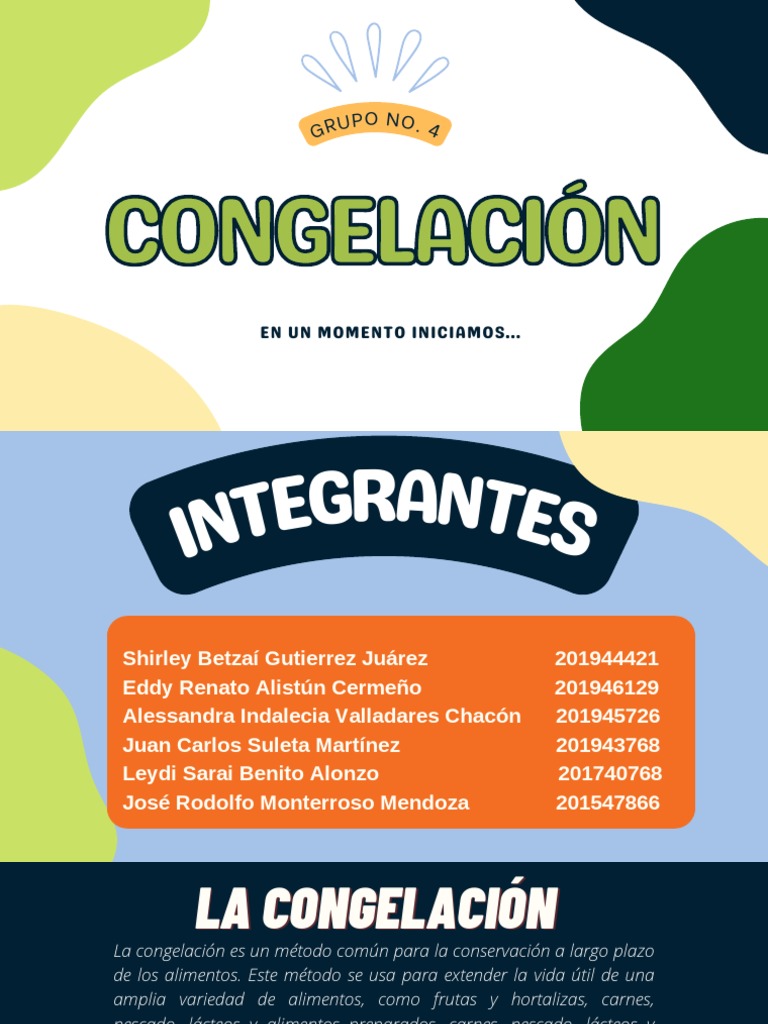Técnicas de Congelación de Alimentos | PDF | Refrigeración | Comida y ...