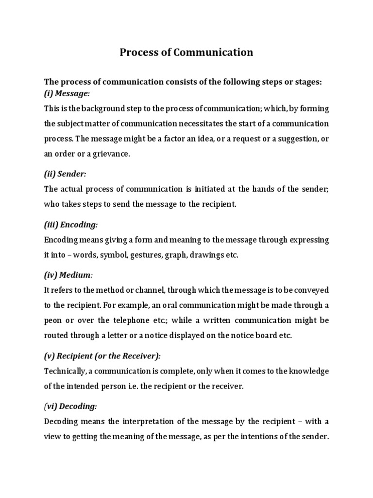2293 - Process of Communication | Download Free PDF | Communication | Psychological Concepts