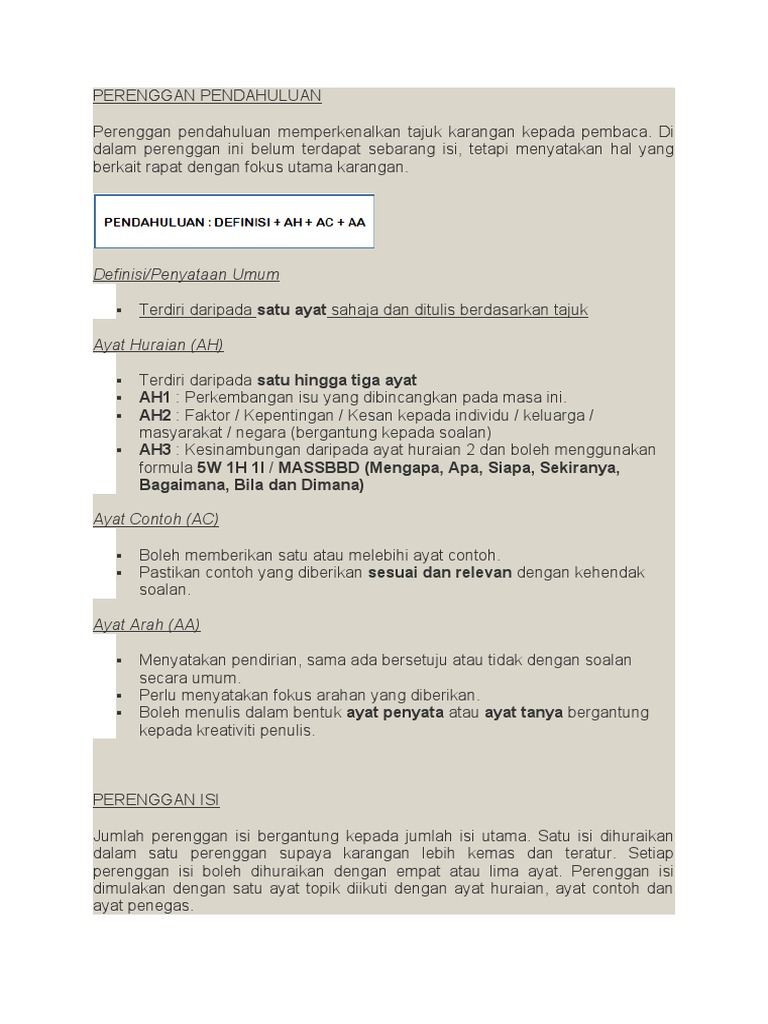 Nota Menulis Karangan | PDF