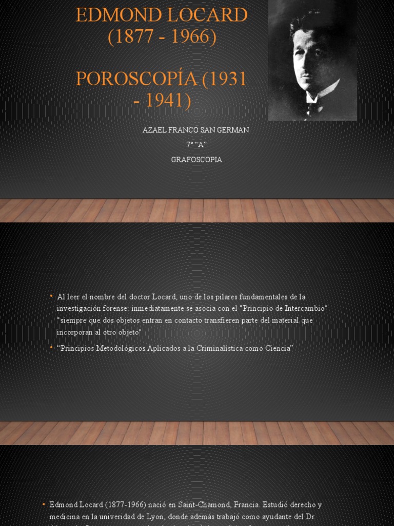 Edmond Locard (1877 - 1966) | PDF