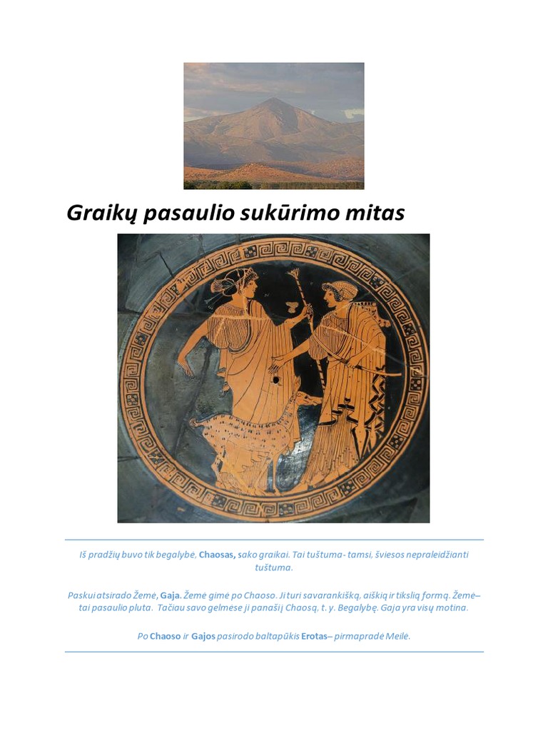 Graiku Pasaulio Sukurimo Mitas PDF | PDF