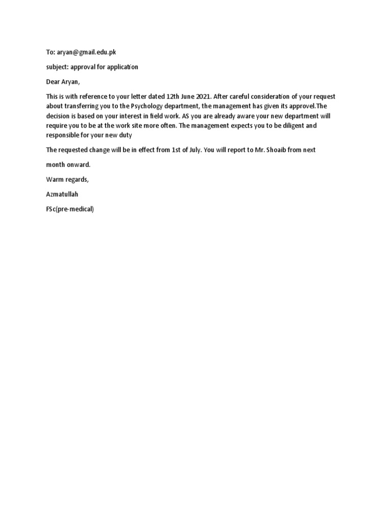 Application Approvel 1 Azmat Pdf