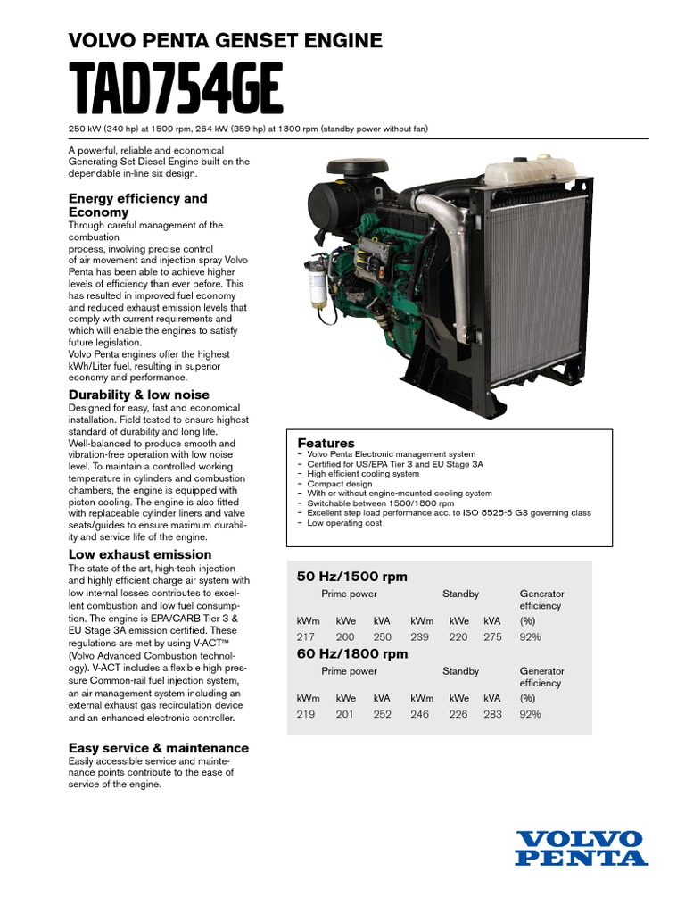 TAD754GE | PDF | Engines | Piston