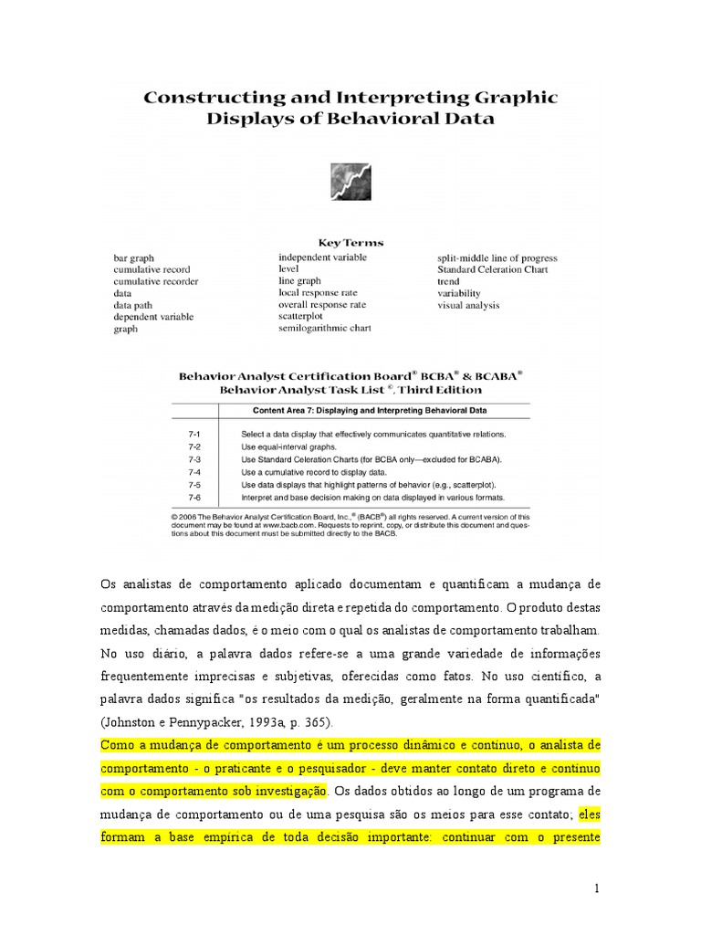 Cap 6 Constructing and Interpreting Graphic Displays of Behavioral Data | PDF | Dados | Gráfico ...