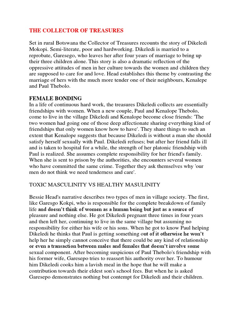 The Collector of Treasures (Final) | PDF | Social Institutions | Social ...