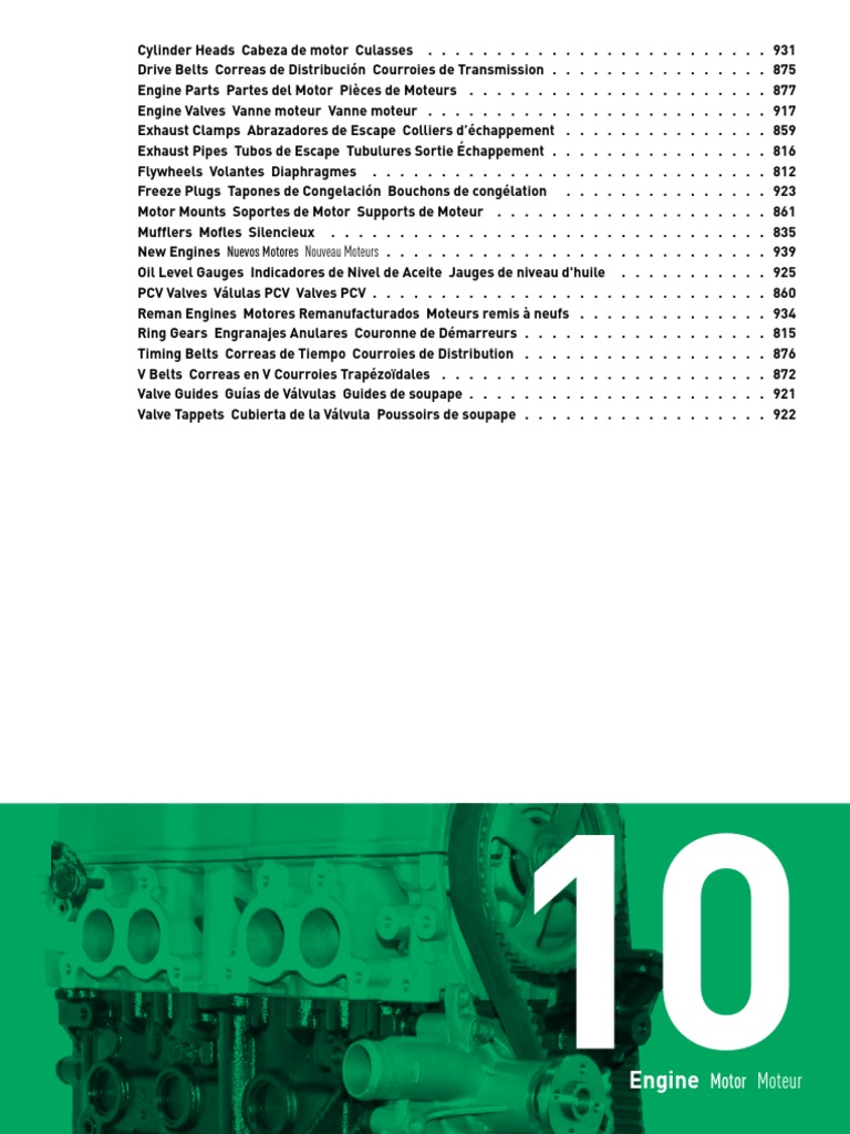 Engine Motores Moteur | PDF | Technologie et ingénierie