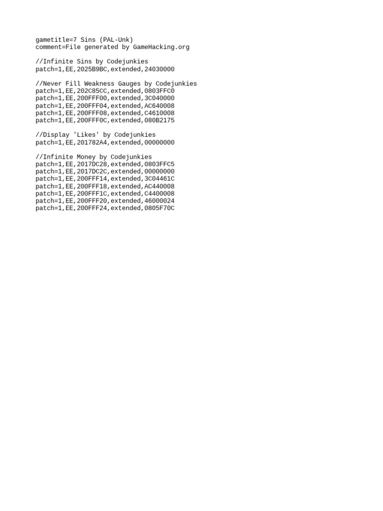 7 Sins (PAL-Unk).docx | PDF