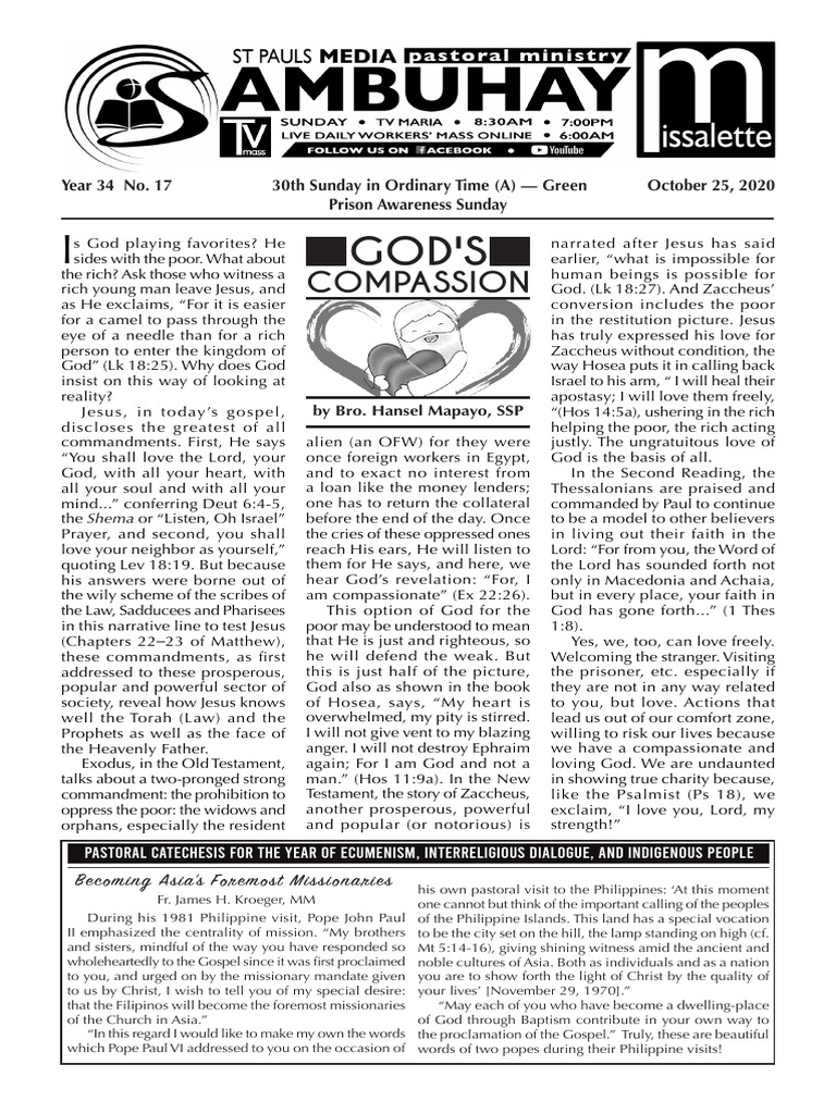 Sambuhay English - October 25 PDF | PDF | God The Father | Mass (Liturgy) Sambuhay English - October 25 PDF | PDF | God The Father | Mass (Liturgy)