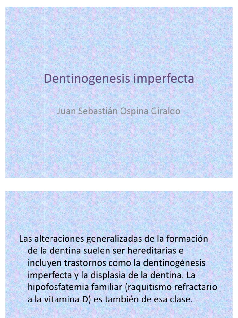 Dentinogenesis Imperfecta | PDF