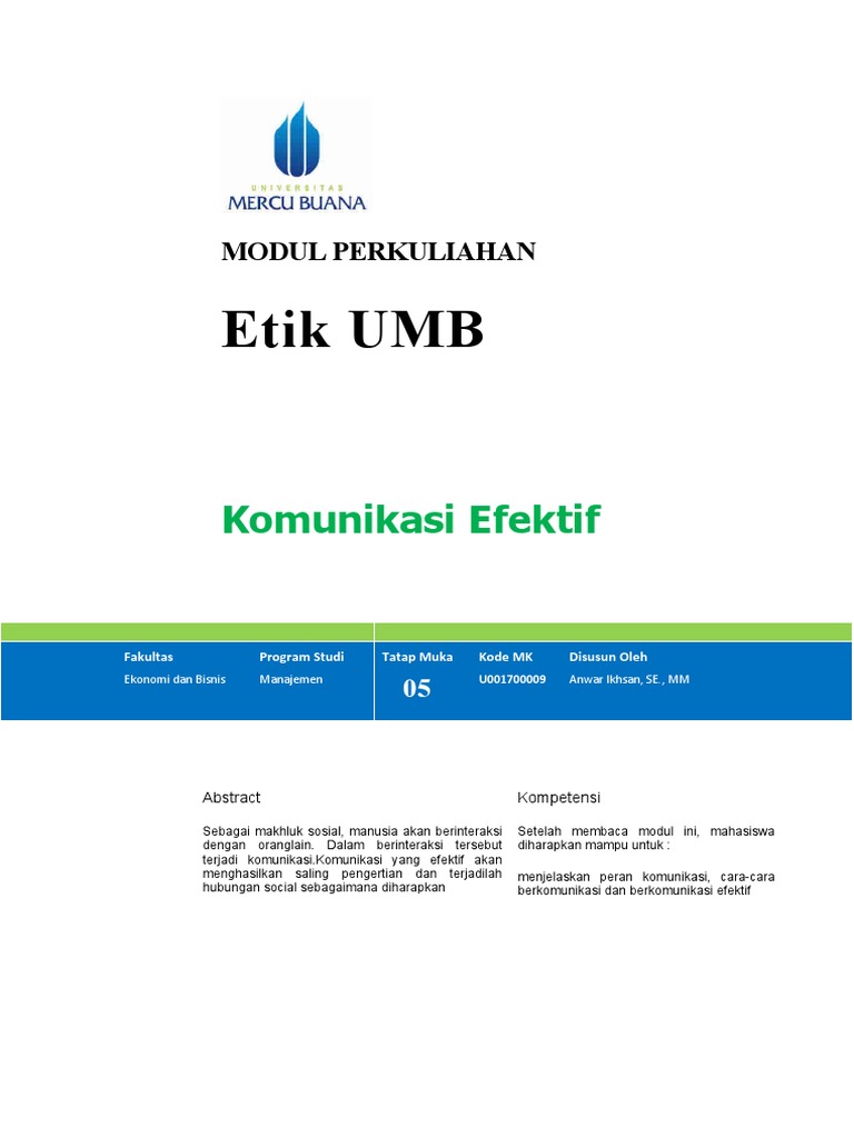 ETIK UMB - Modul 05 | PDF