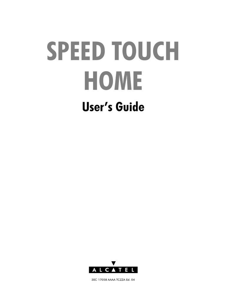 Alcatel Speed Touch - Manual - 04 PDF | PDF | Digital Subscriber Line ...