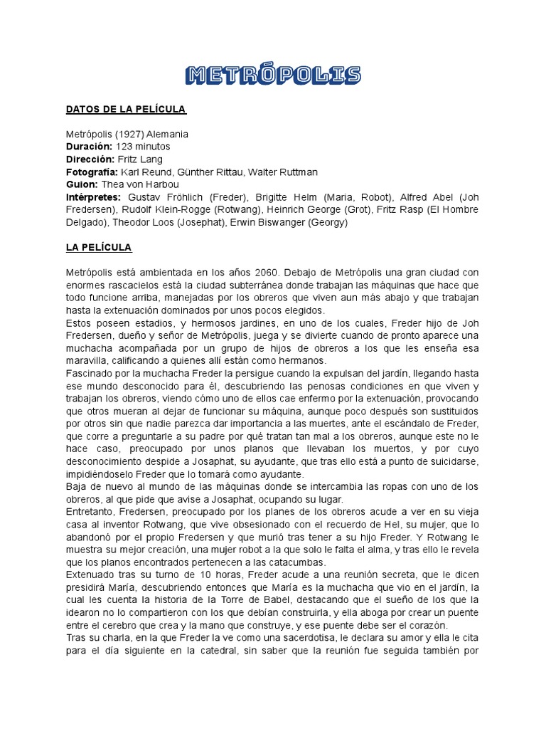 Metrópolis.pdf | PDF