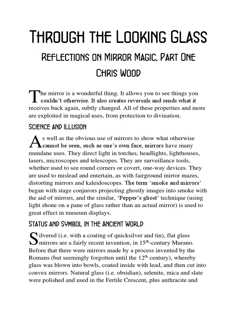 Through The Looking Glass | PDF | Mirror | God