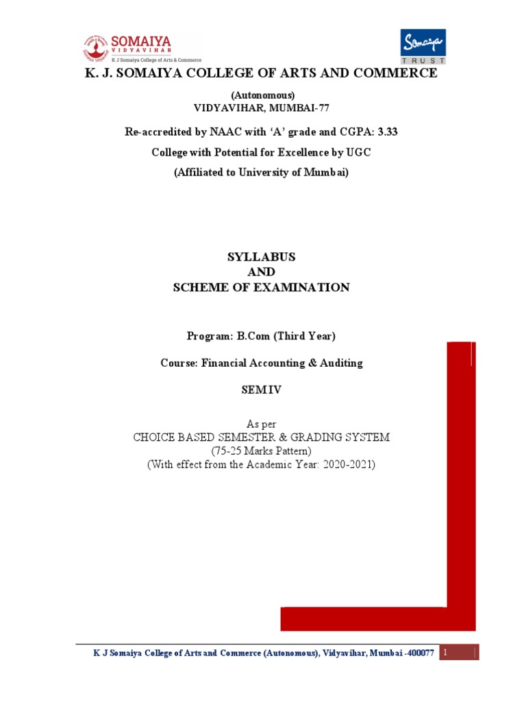 SYBCOM ACCOUNTS SEM IV Syllabus PDF | PDF | Revenue | Equity (Finance) SYBCOM ACCOUNTS SEM IV Syllabus PDF | PDF | Revenue | Equity (Finance)