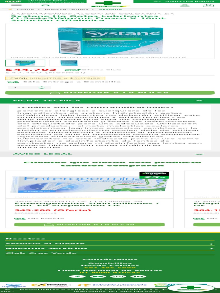 Systane Ha Gotas Lubricantes (1.5+4+3) MGML Frasc | PDF | Medicina ...