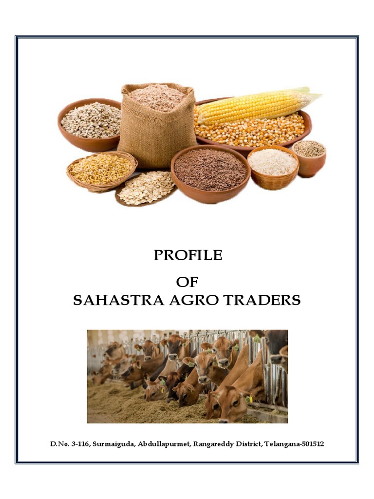Sahastra Agro Traders - Project Report | PDF | Cottonseed | Food And Drink