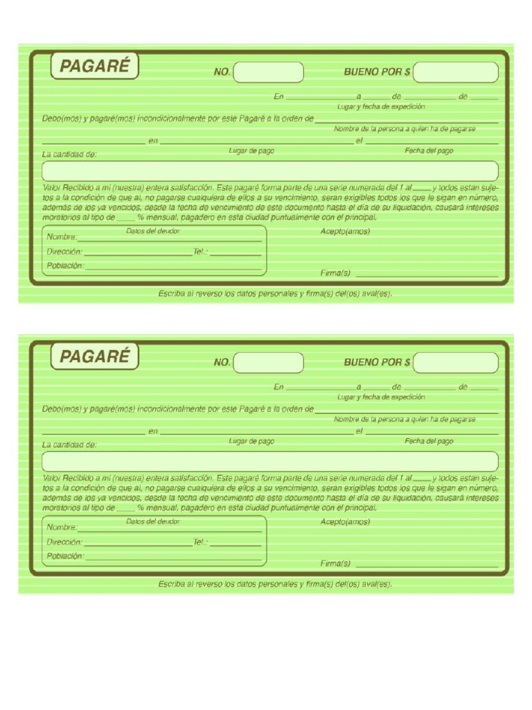 Pagaré Pdf