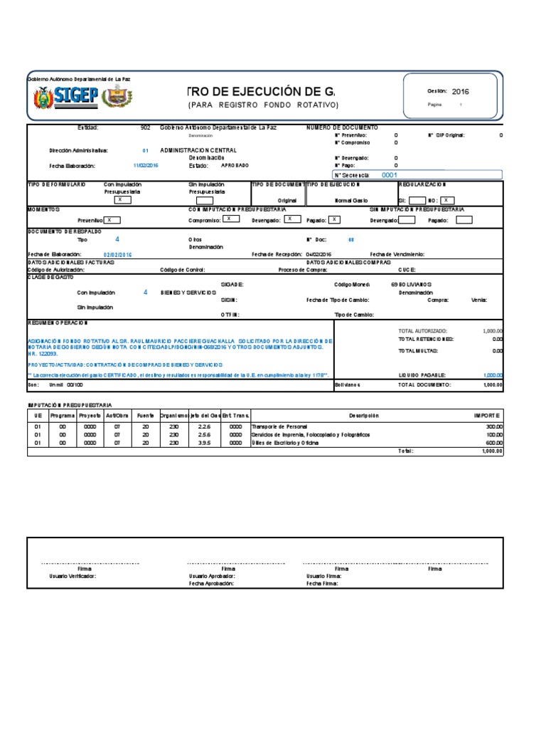 Formulario Sigep | PDF | Bancos | Finanzas internacionales