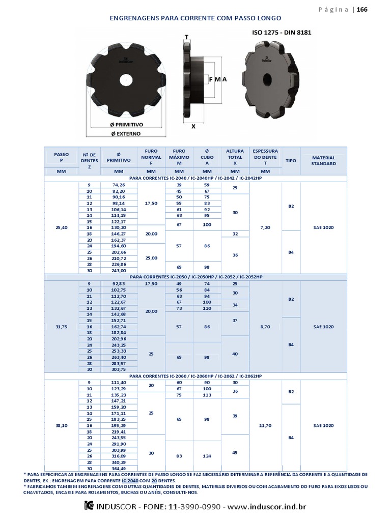 Engrenagens Passo Longo | PDF | Cinemática