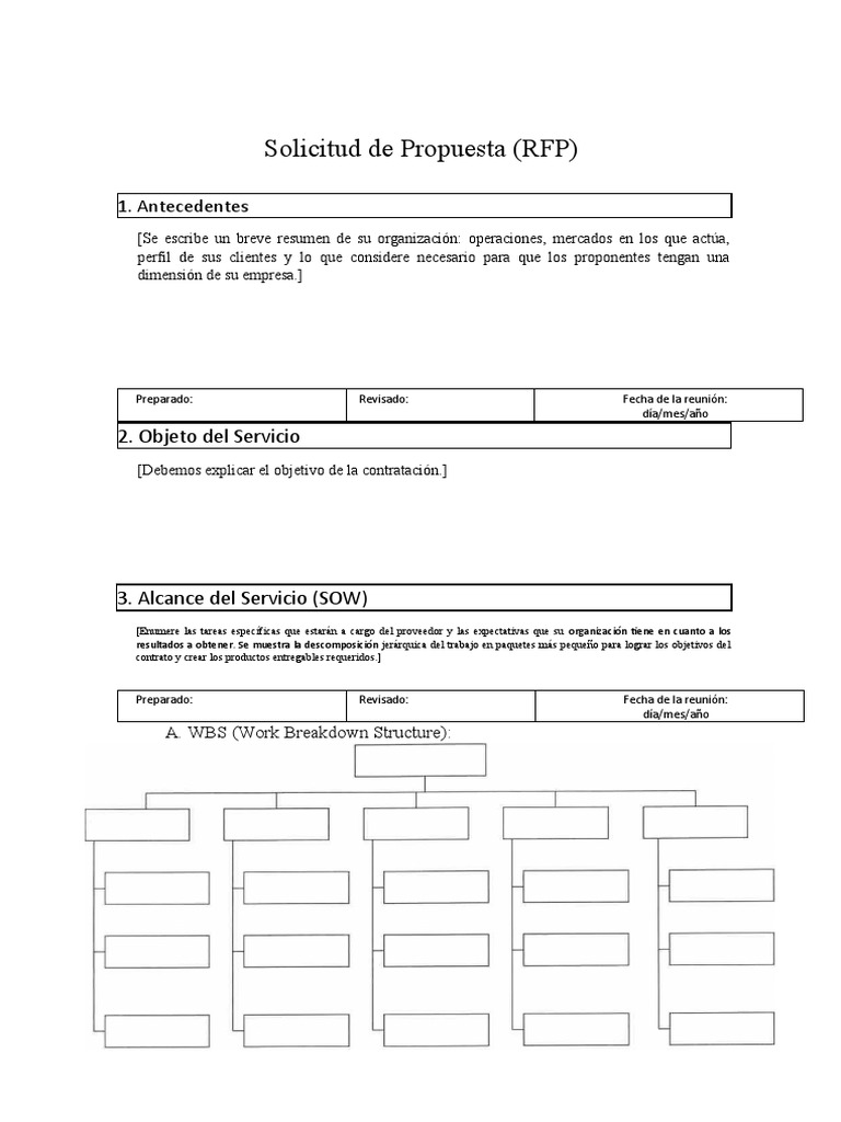 Solicitud de Propuesta (RFP) | PDF | Solicitud de propuesta