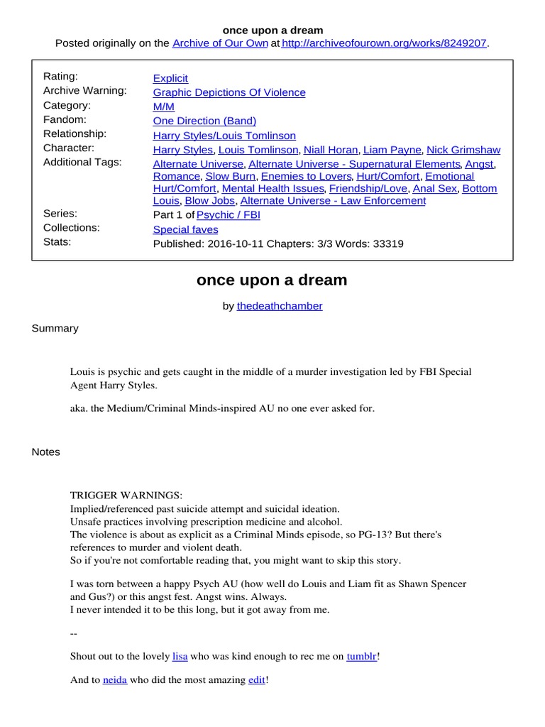 Once Upon A Dream | PDF | Sleep | Dream