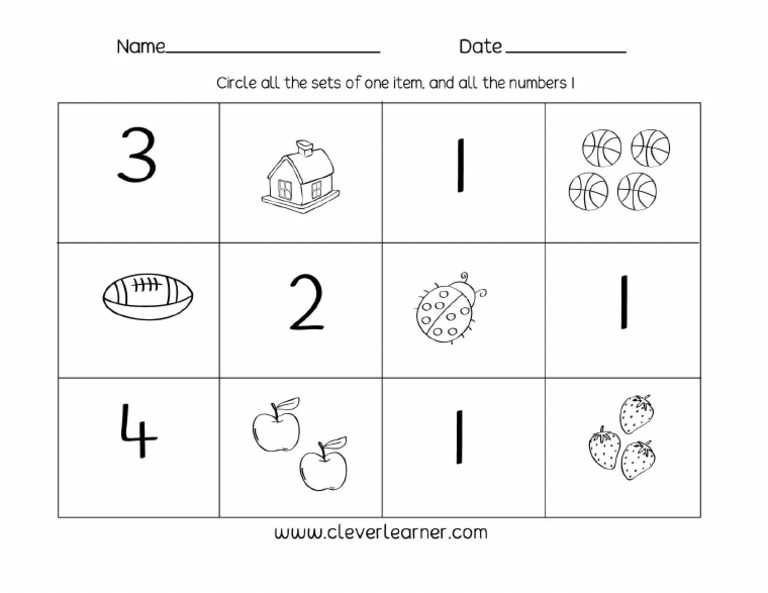 Number Writing and Counting Activity 1 6 | PDF