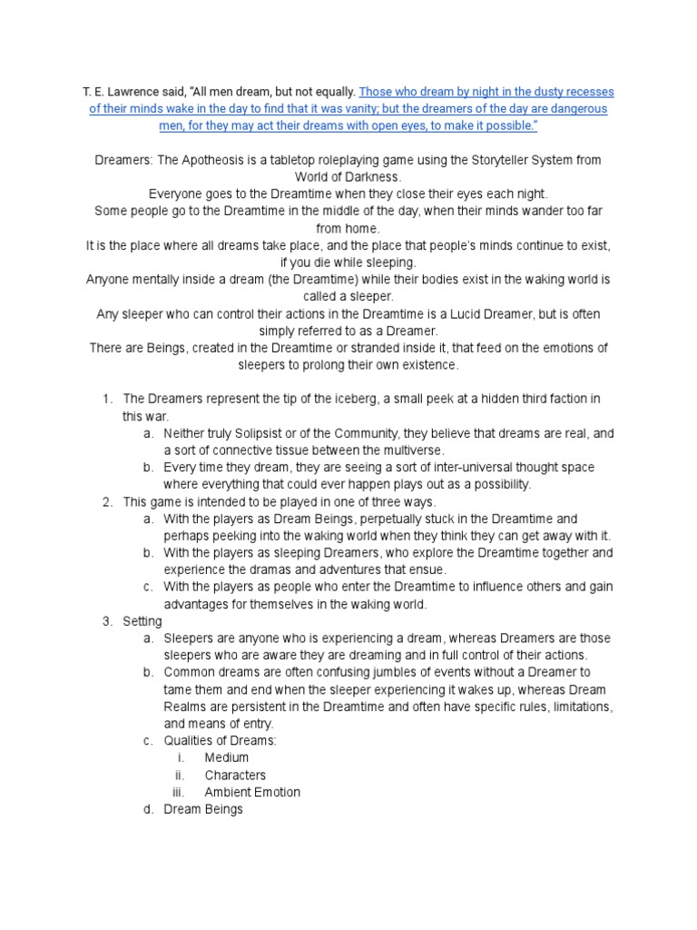 Dreamer Notes | PDF | Dream | Self Control