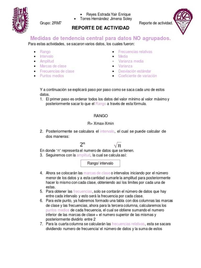 Reporte de Actividad Concluido PDF | Descargar gratis PDF | Desviación ...