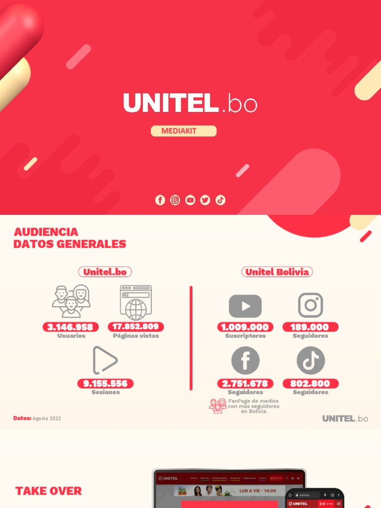 Mediakit Digital Unitel - Bo | PDF | Facebook | Red mundial