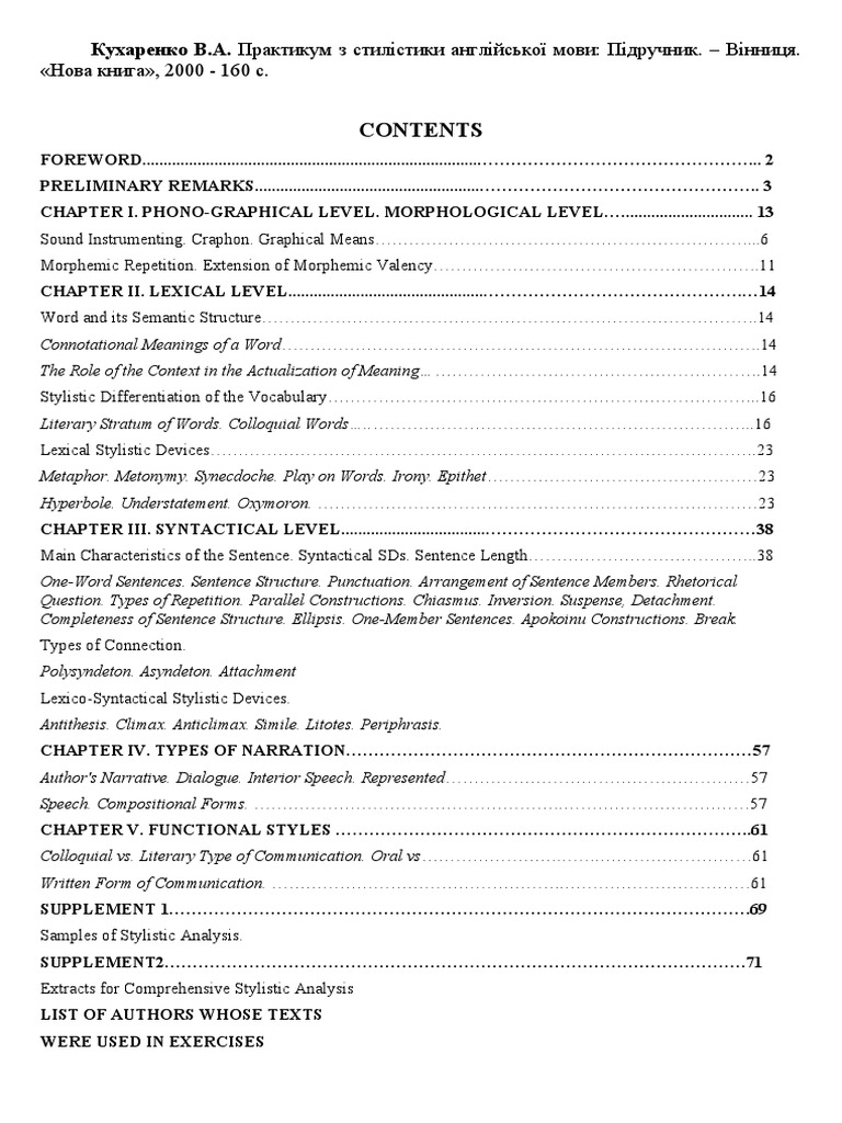 Kukharenko - A Book of Practice in Stylistics | PDF | Linguistics ...
