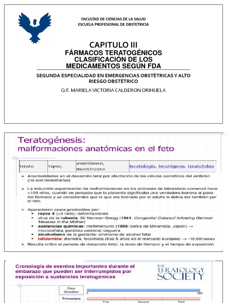 Capitulo Iii Medicamentos Teratogenicos, Clasificacion | PDF | El embarazo | Medicamentos con receta