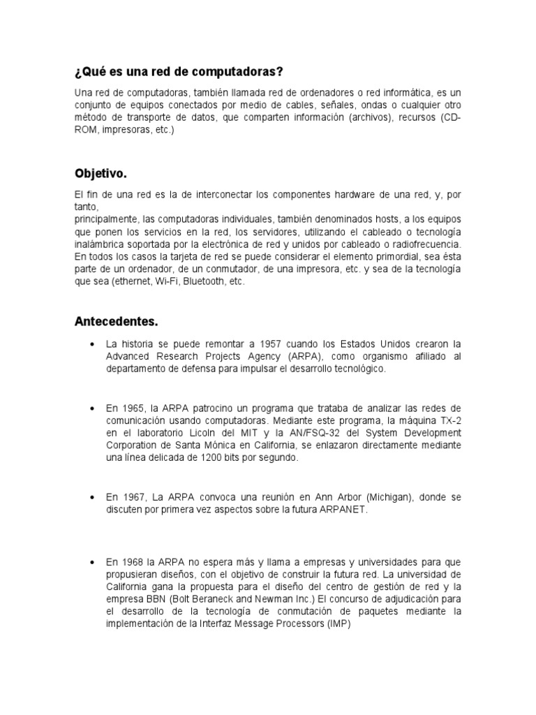 Investigacion Redes de Las Computadoras | PDF | Red de computadoras | Ciencias de la Computación