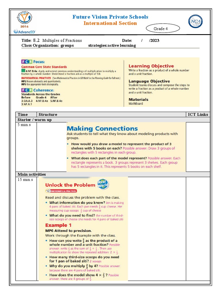 Future Vision Private Schools: International Section | PDF