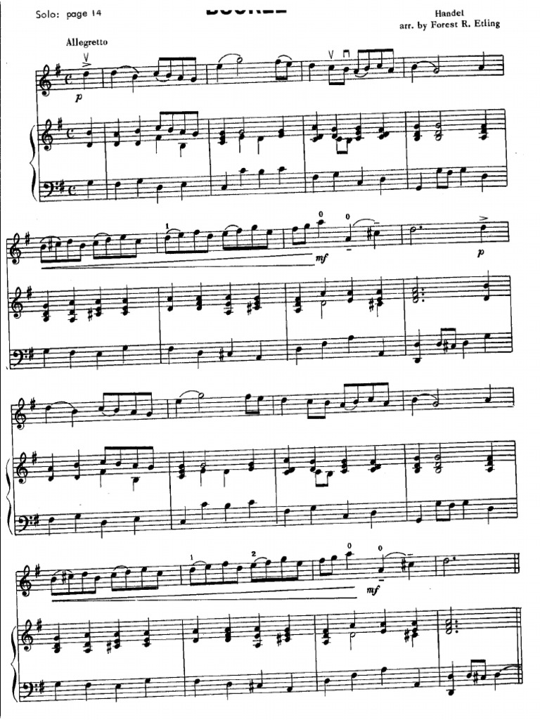 Handel Bouree Etling | PDF