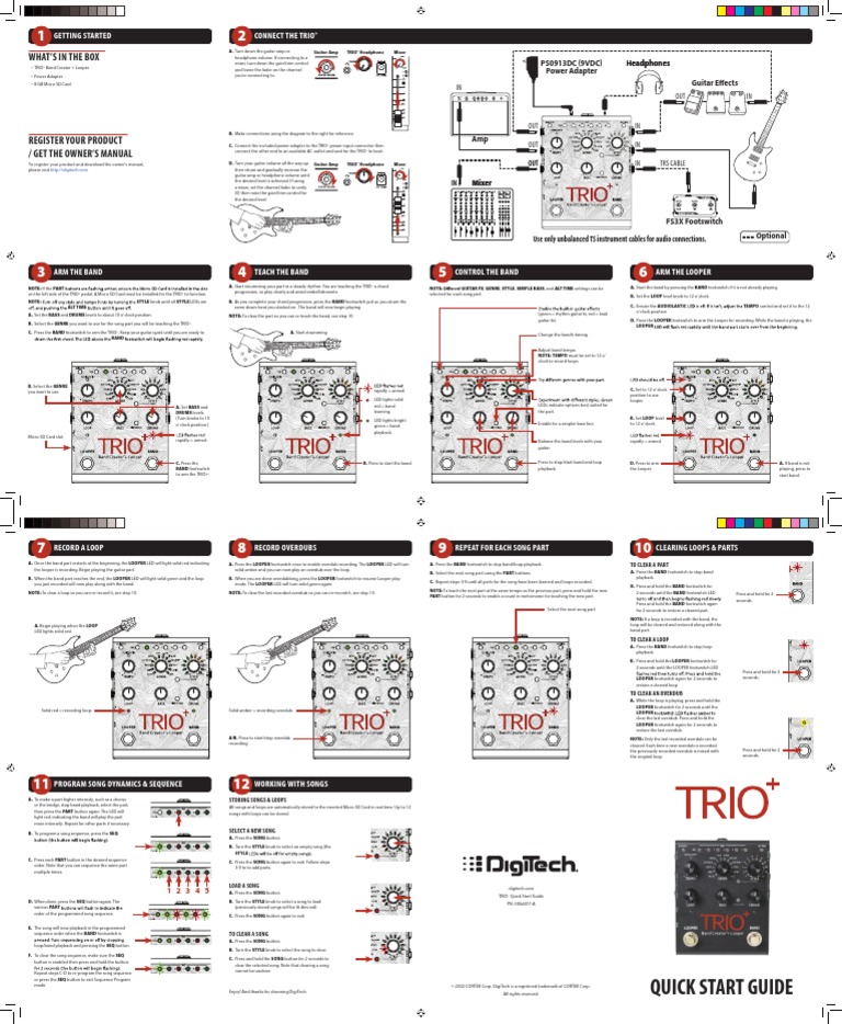 Digitech TrioPlus Quick Start 5064507-A PDF | PDF | Guitars | Popular Music