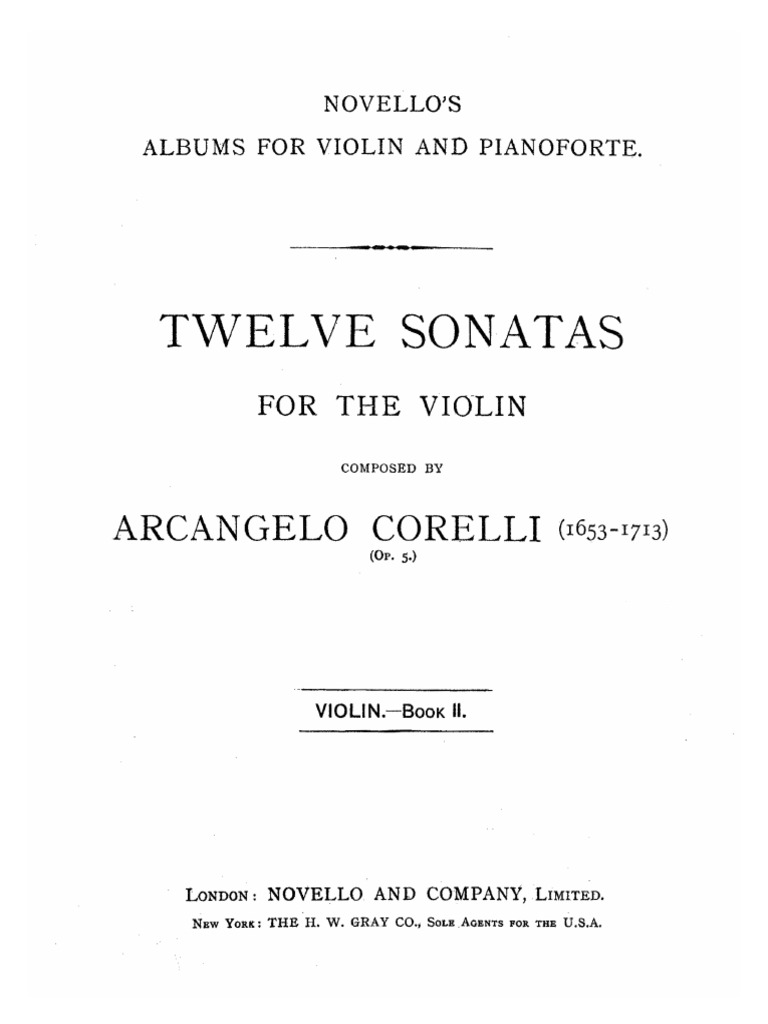 IMSLP660099-PMLP639917-Corelli 12 Sonatas Volume 2 Violin | PDF
