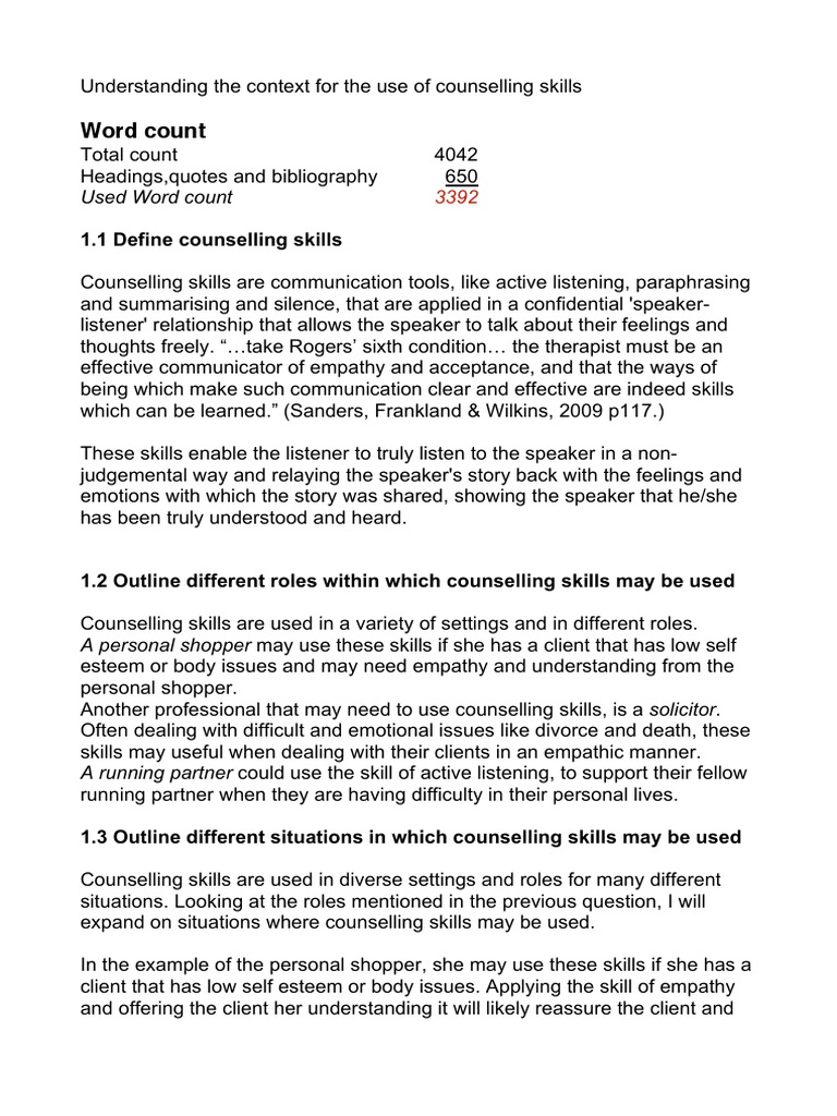 Level 3 Assignment Exemplar 4 - Understanding The Context For The Use ...