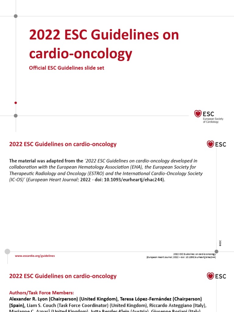 2022 ESC Cardio-Onco Guidelines Official Slide Set - Final - Protected ...