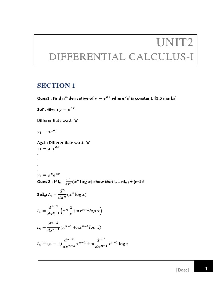 Unit2 Maths Newly Edited | PDF | Tangent | Curve