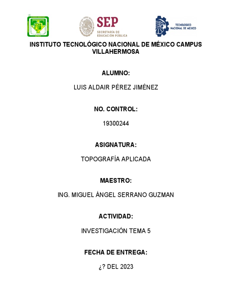 Inv. Tema 5 Luis Aldair Pérez Jiménez | PDF | Túnel | La carretera